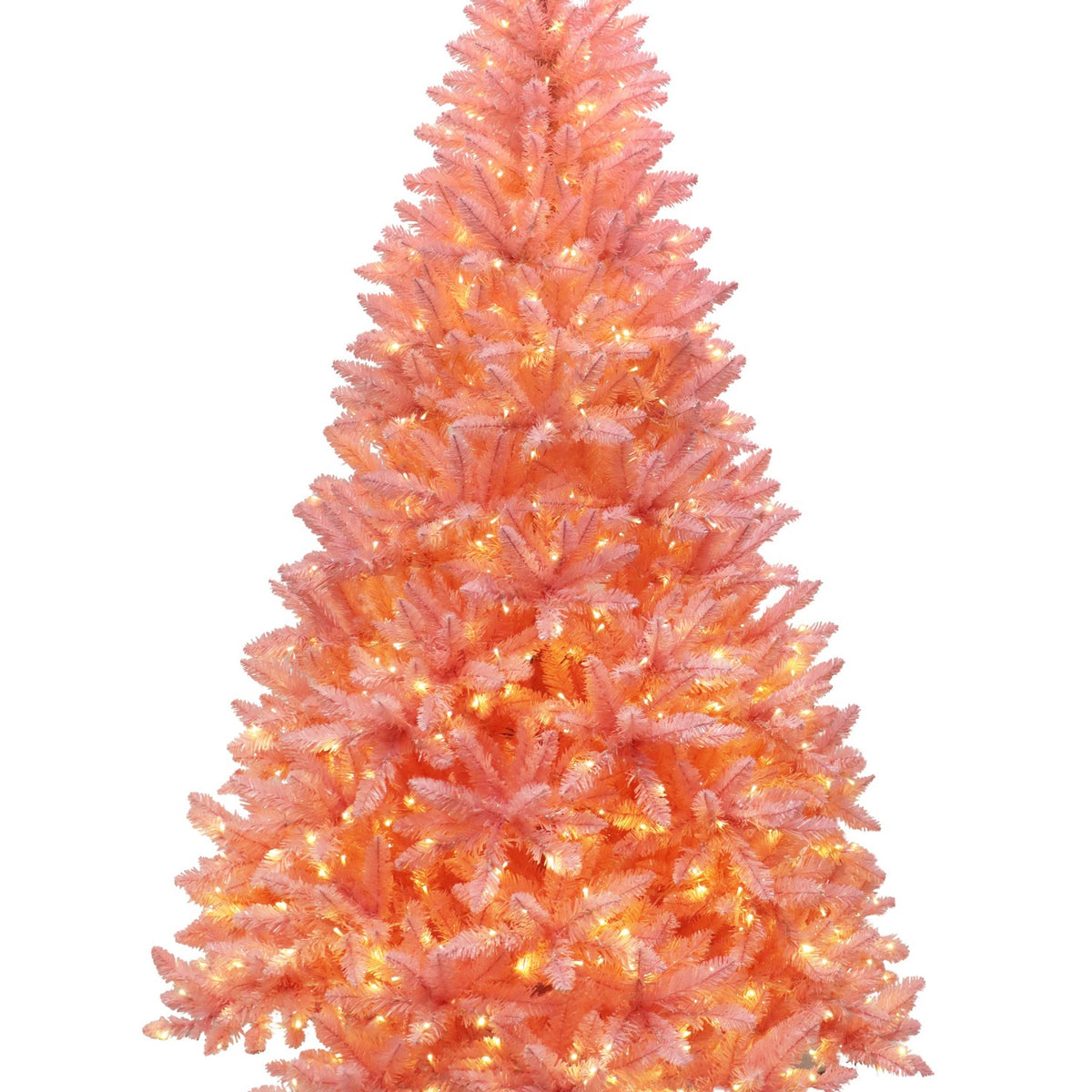 Puleo International 7.5ft Pre-Lit Evergreen Spruce Shiny Pink Tree wit – House of Holiday