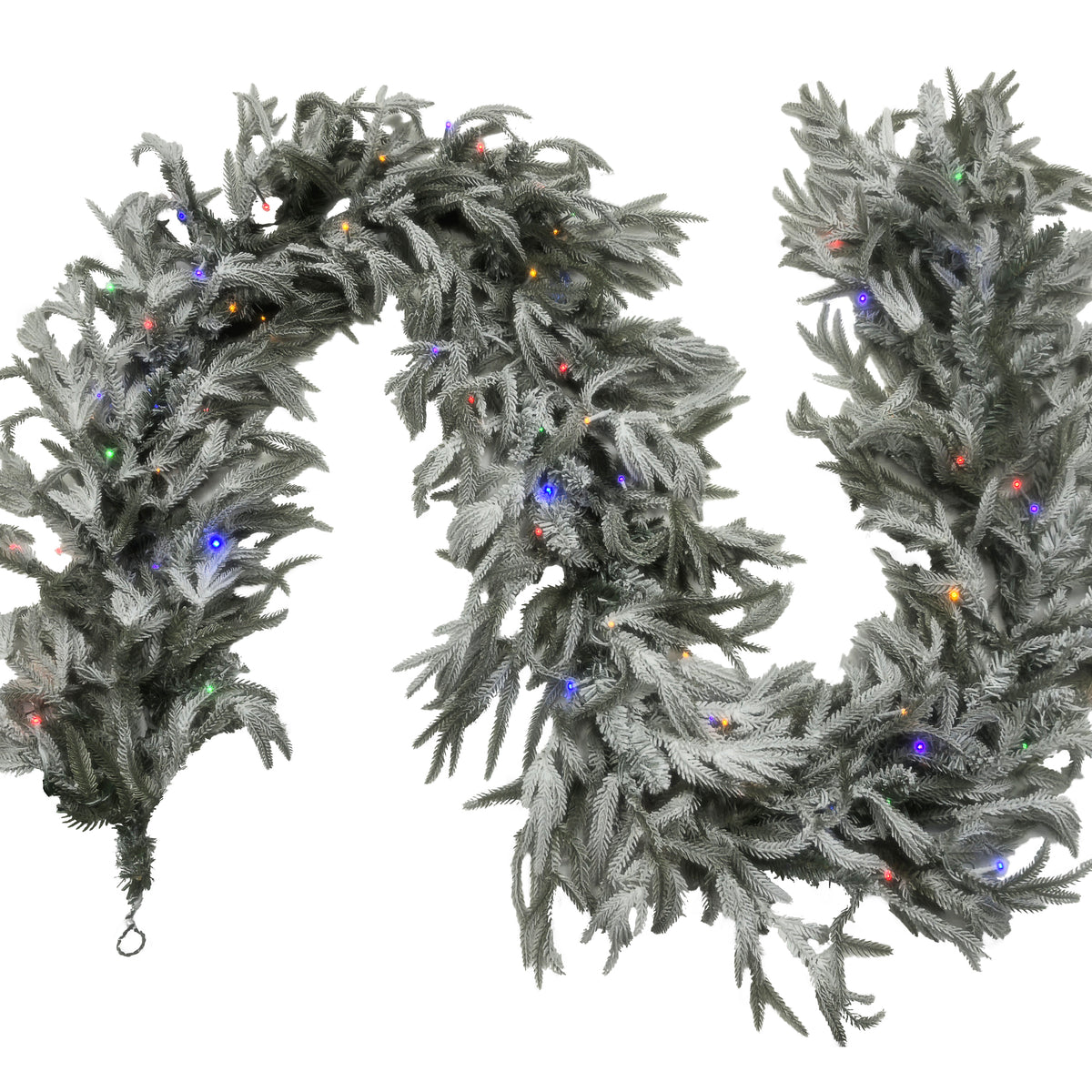 Puleo International 9ft Real Touch/Soft PE/PVC Flocked Garland #277 ...