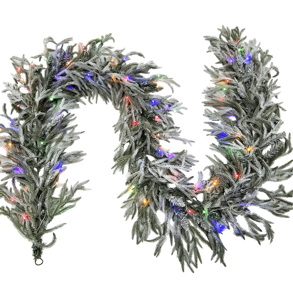 Puleo International 9ft Real Touch/Soft PE/PVC Flocked Garland #277 ...