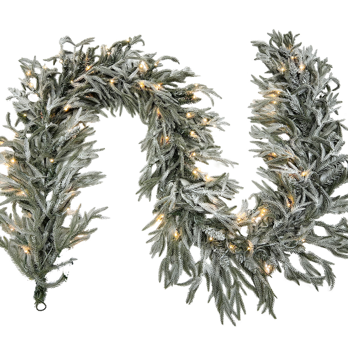 Puleo International 9ft Real Touch/Soft PE/PVC Flocked Garland #277 ...