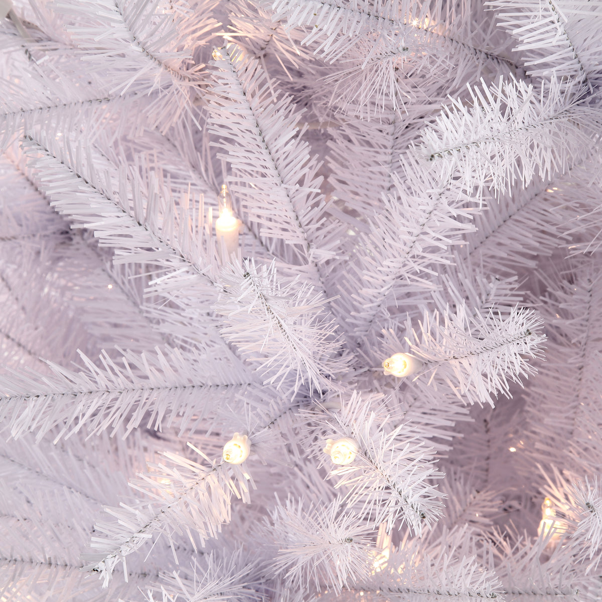 7.5 ft Pre-Lit White Fraser Fir Pencil Artificial Christmas Tree with ...