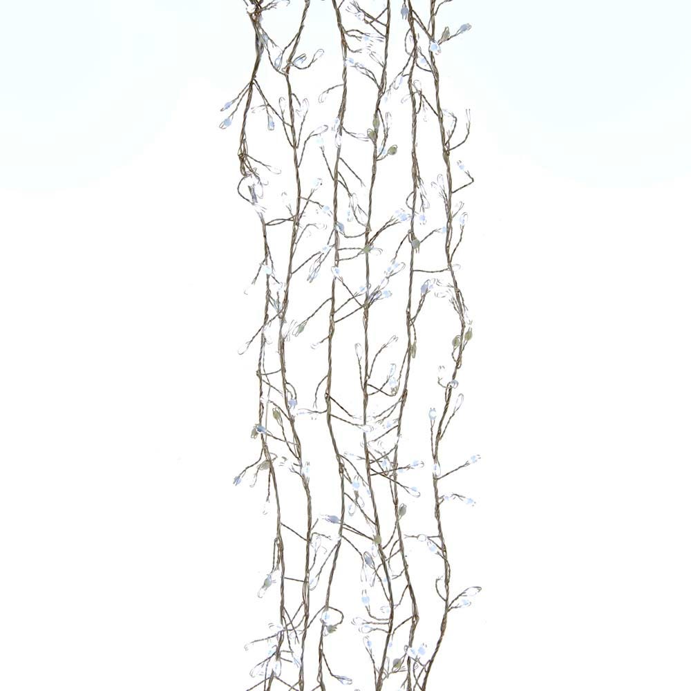 Kurt Adler 300-Light Cluster Garland Cool White LED Twinkle Lights # ...