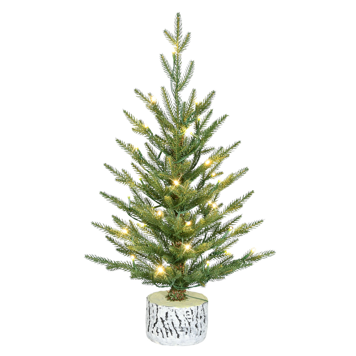 2' Pre-Lit Artificial Green Potted Arctic Fir Tree – House of Holiday