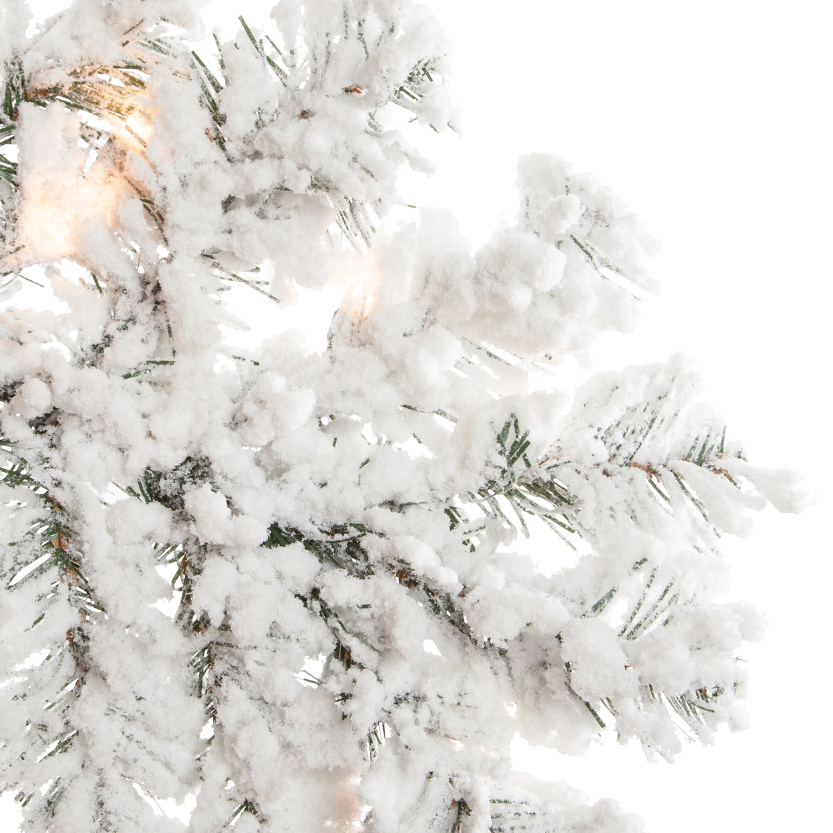 Sterling 7.5 ft. Pre Lit Clear Lights Heavy Flocked Layered Spruce ...