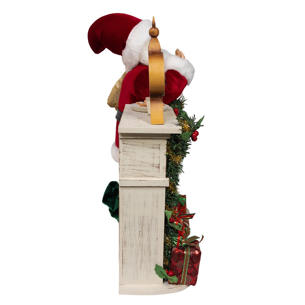 Kurt Adler 17-Inch KSA Kringles Santa with LED Fireplace Mantle – House ...