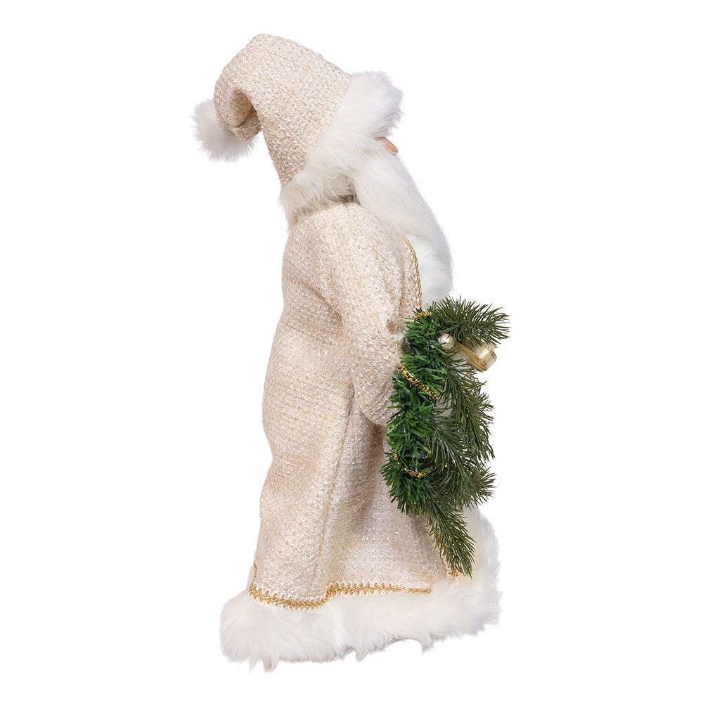Kurt Adler 18-Inch Kringles Cream Santa with Gift and Wreath – House of ...