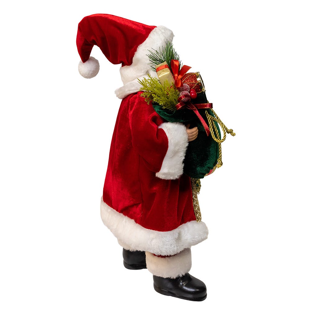 Kurt Adler 18" Kringles Red Velvet Santa with Bag – House of Holiday