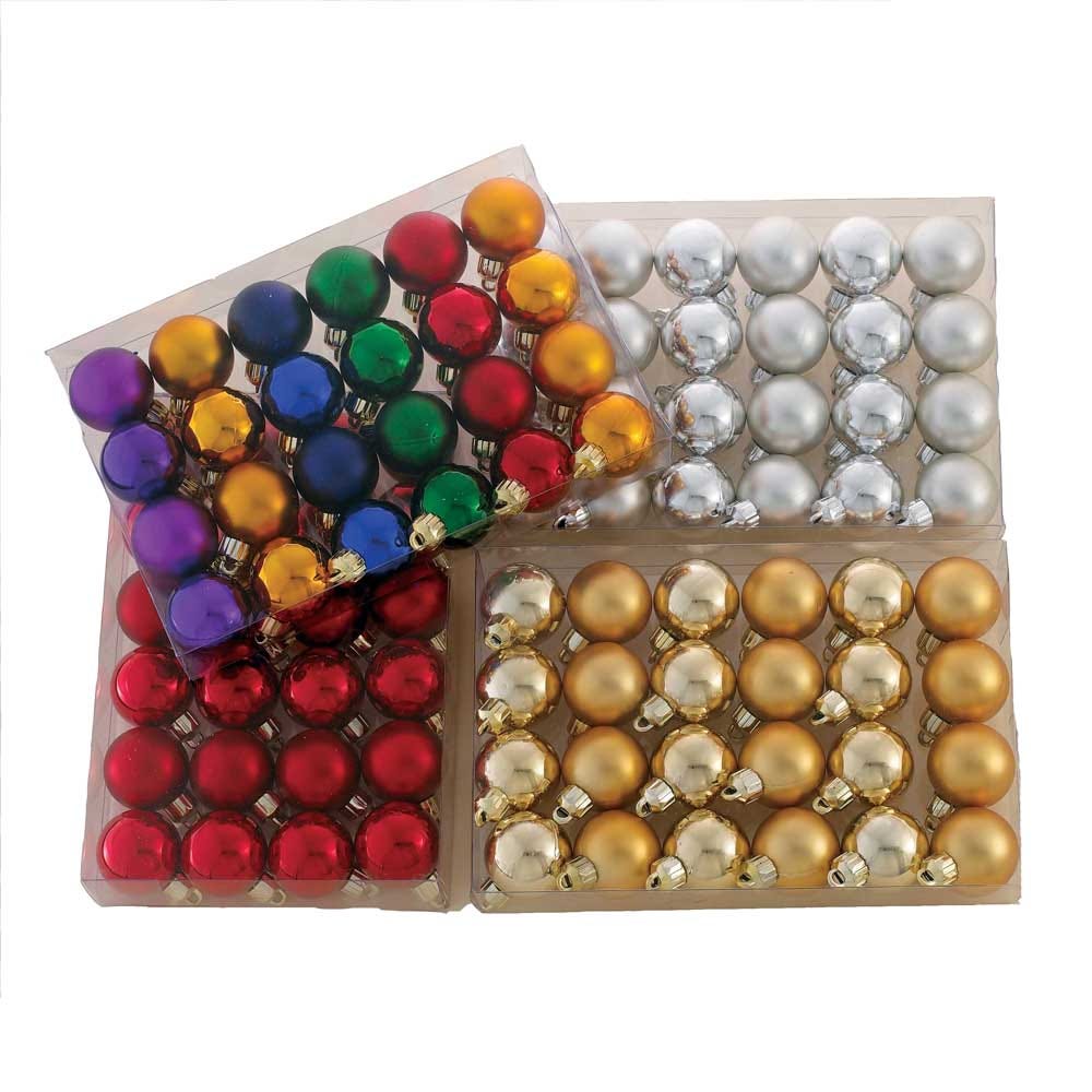 30mm Shatterproof Balls - 24pc, 4 Assorted – House of Holiday