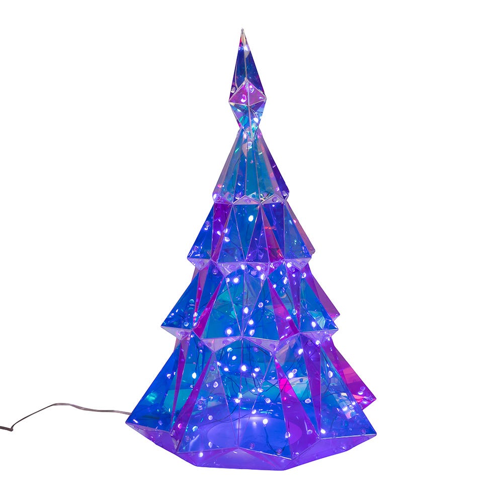 Kurt Adler 20-Inch Pre-Lit Multifunction RGB LED Smart Holographic ...