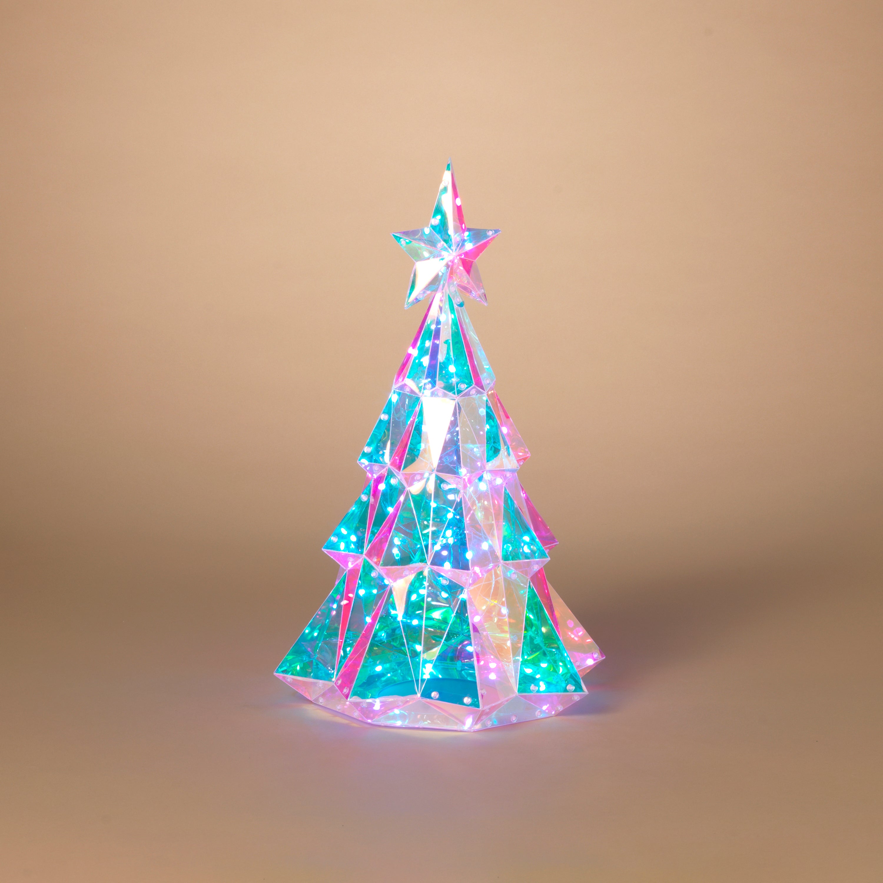 Enchanting 19.7 Inch USB Electric RGB Lighted Holographic Holiday Tree ...