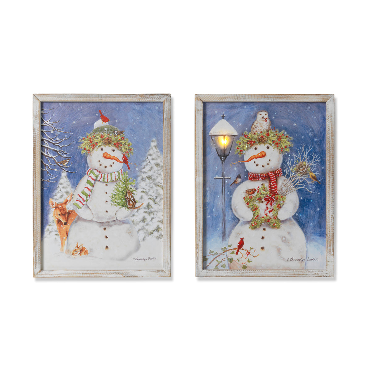 Sculpted 15.75 in H Battery Operated Fiber Optic Lighted Wood Framed ...