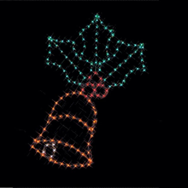 LED Blinking Bell with Holly Leaf #LED-BBH60 – House of Holiday